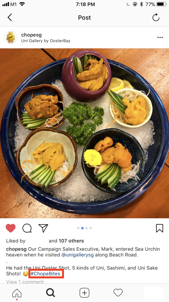 On The Menu | Hashtag Screenshot