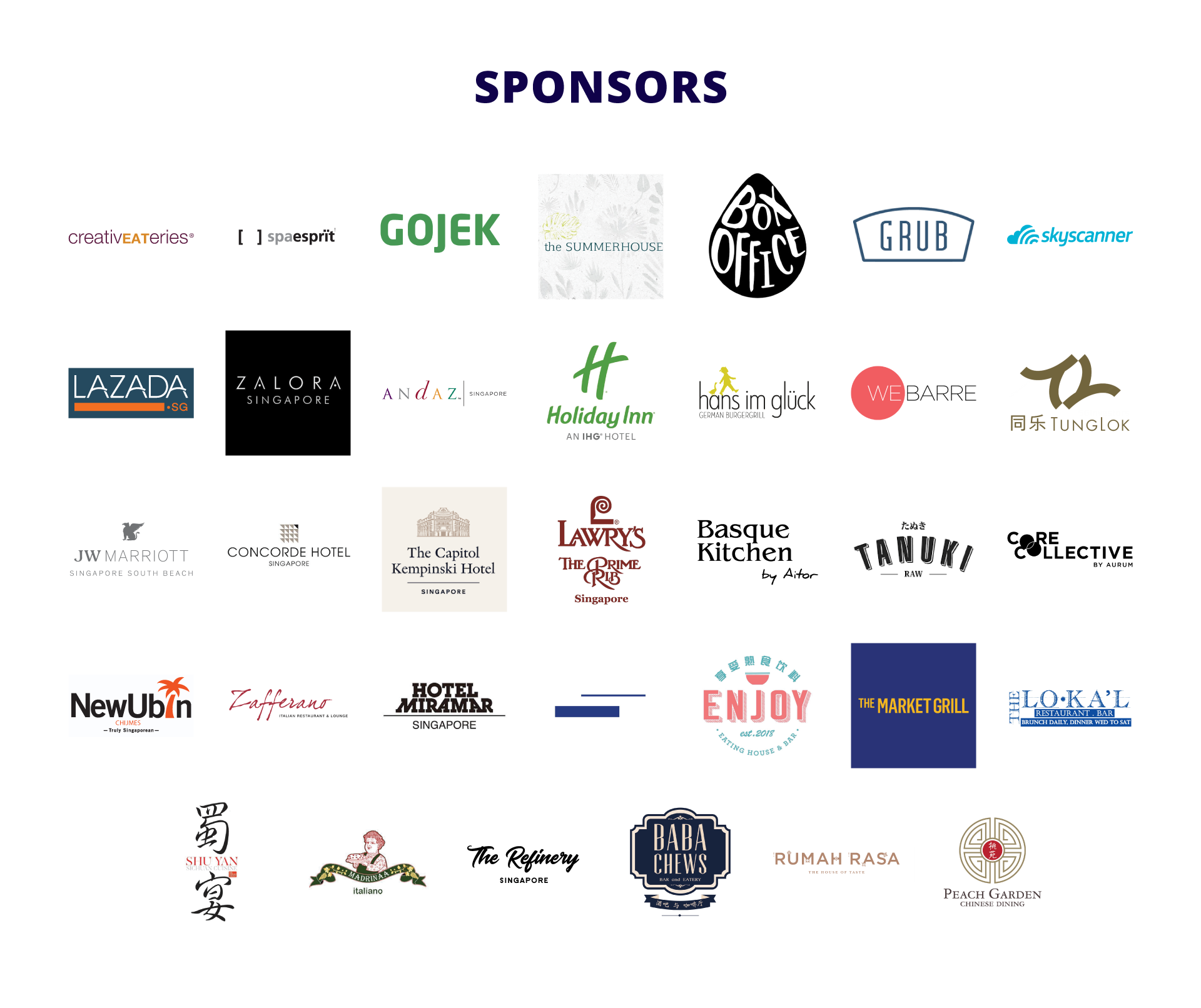 On The Menu | Sponsors