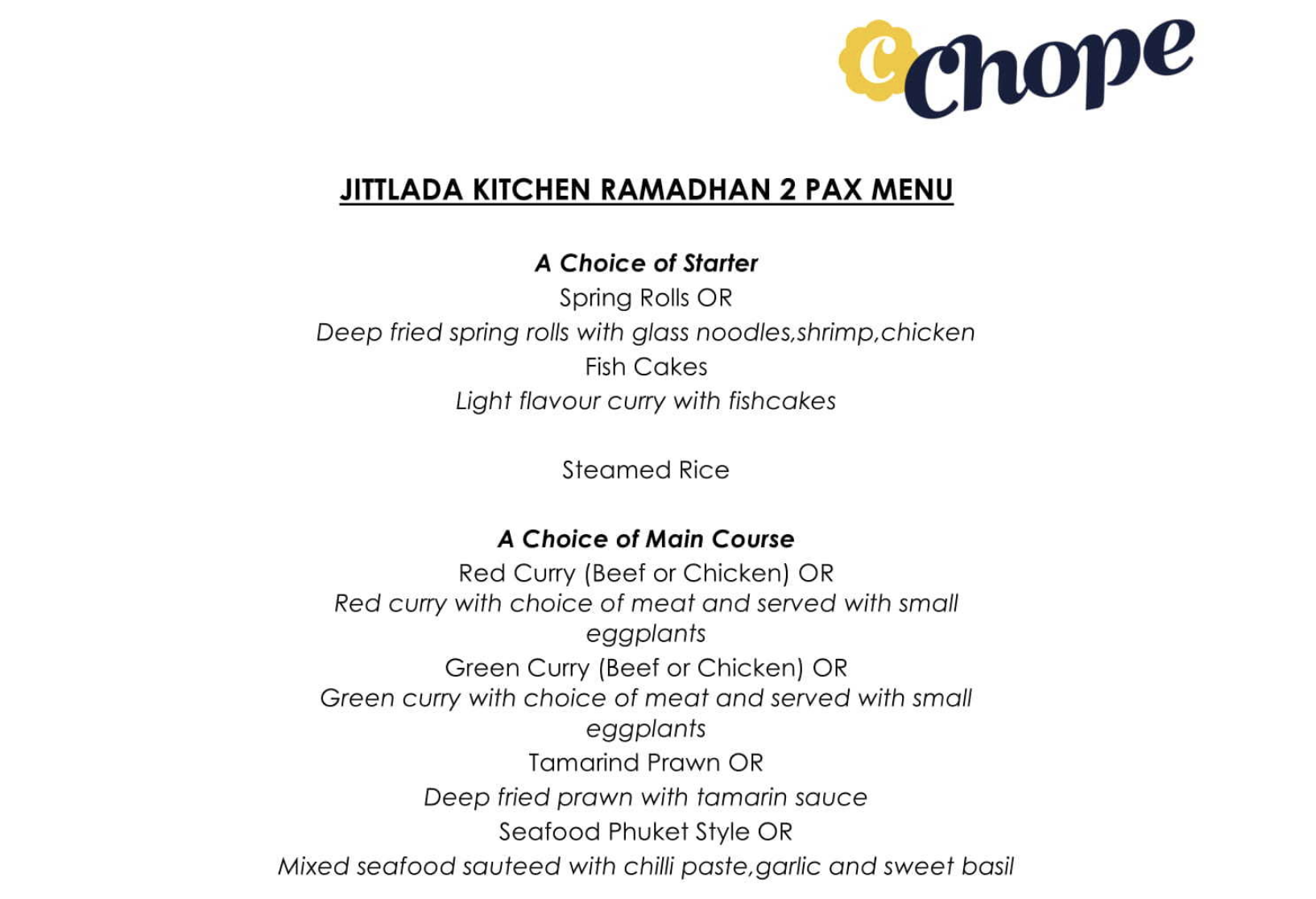 On The Menu | Jittlada-Menu